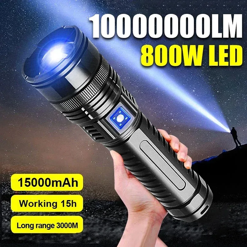 9900000LM-Ultra-Bright-Torch-Built-in-Battery-Flash-Light-Emergency ...