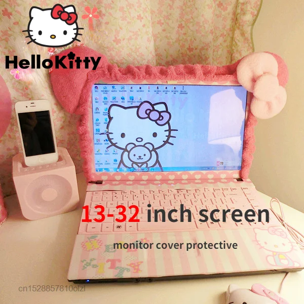 Kawaii Sanrio Hallo Kitty Staub Proof Computer Monitor Abdeckung Schutz ...