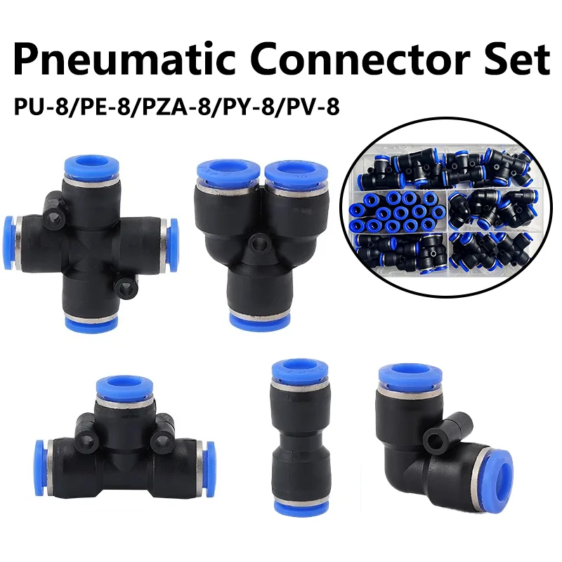 41 PCs Boxed Pneumatic Connectors Kit Outer Diameter 8mm 6mm of The ...