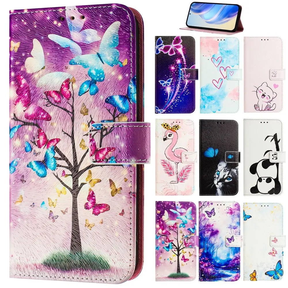 Cartoon Leather Wallet Phone Case - Flip Cover with Stylus Holder for ...