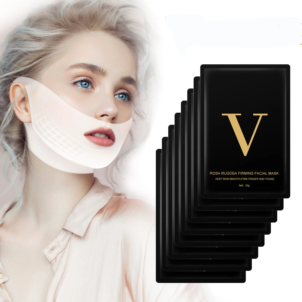 Reusable-V-Shape-Face-Lift-Mask-Soft-Gel-Anti-Wrinkle-Tape-Skin-Whiten ...
