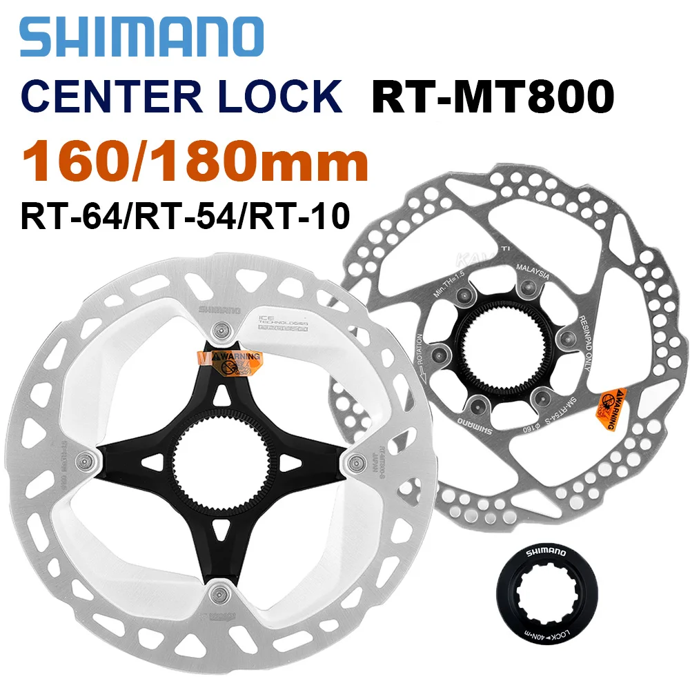 Shimano Center Lock Disc Brake Rotor MT800 160mm RT64 RT54 RT10 180mm ...