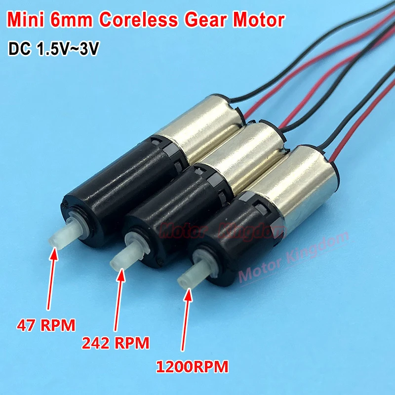DC 3V 3.7V 47rpm-1200rpm Mini 6mm Planetary Gearbox Gear Reducer Motor Reduction Micro Coreless ...