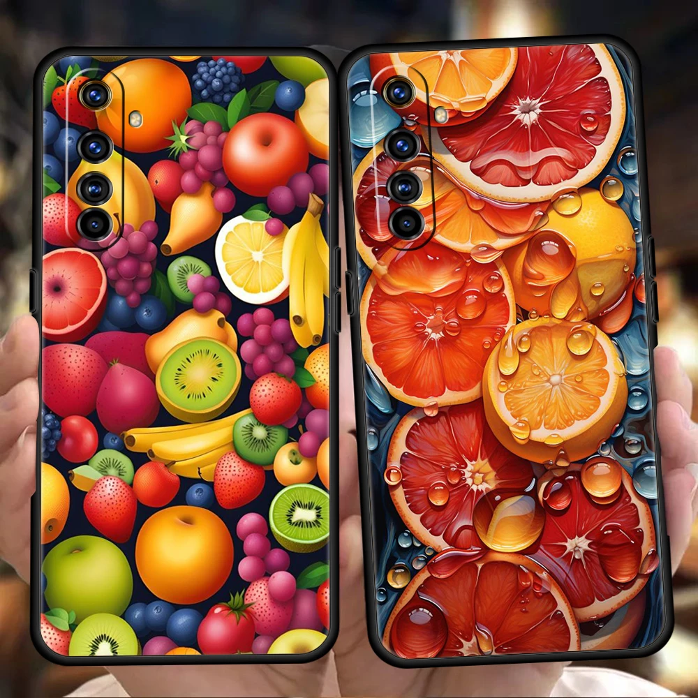 Cartoon Fruit Shockproof Silicone Phone Case for Realme GT2 (A6)