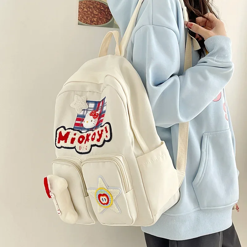 Sanrio-New-Hello-Kitty-Student-Schoolbag-Cartoon-Cute-Shoulder-Pad ...
