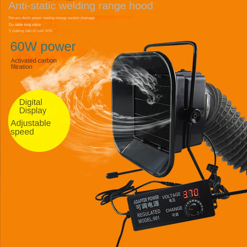 60w Adjustable Speed Solder Smoke Absorber Esd Fume Extractor Fan Pipe ...