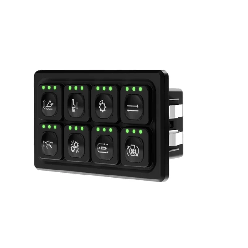 8 Buttons Replaceable Icon CAN Bus Keypad IP65 CE 12V 24V 36V Switch ...