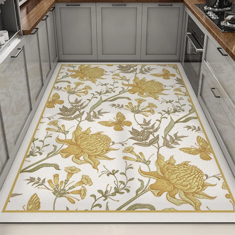 Kitchen-Floor-Mat-PVC-Non-slip-Oil-proof-Wipeable-Wash-free-Carpet ...