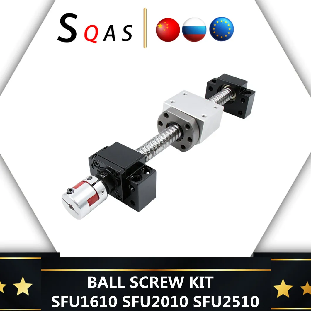 EU-warehouse-ball-screw-kit-SFU1610-SFU2010-SFU2510-C7-screw-end ...
