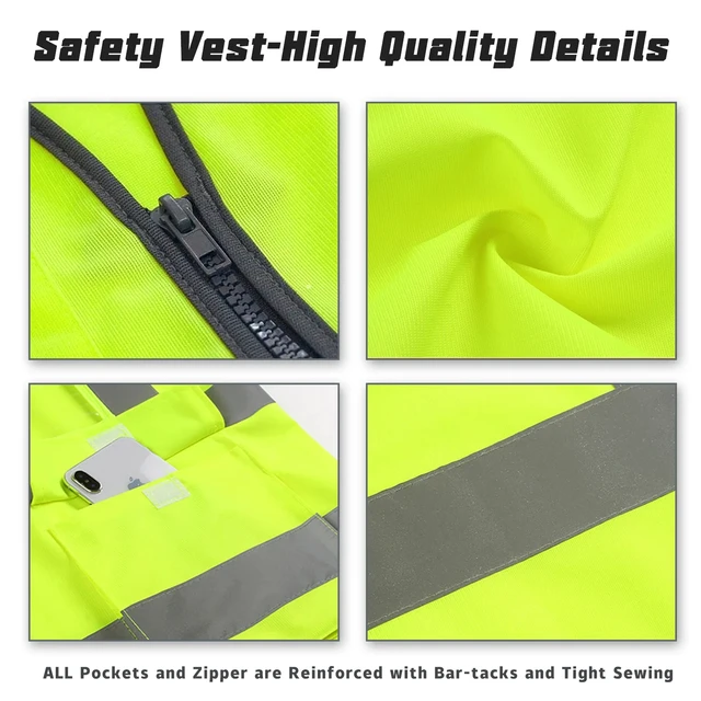 High Visibility Reflective Safety Reflective Vest Personalized ...