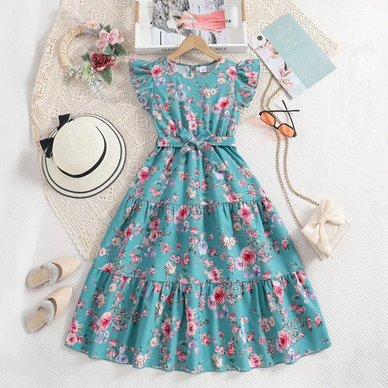 Kids-Casual-Dress-for-Girls-Clothes-Summer-New-Children-Fashion-Floral ...