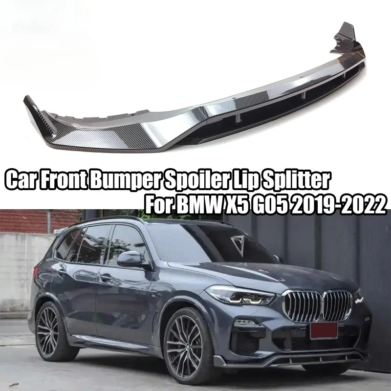 For-BMW-X5-G05-split-front-bumper-lip-spoiler-body-kit-car-modification ...