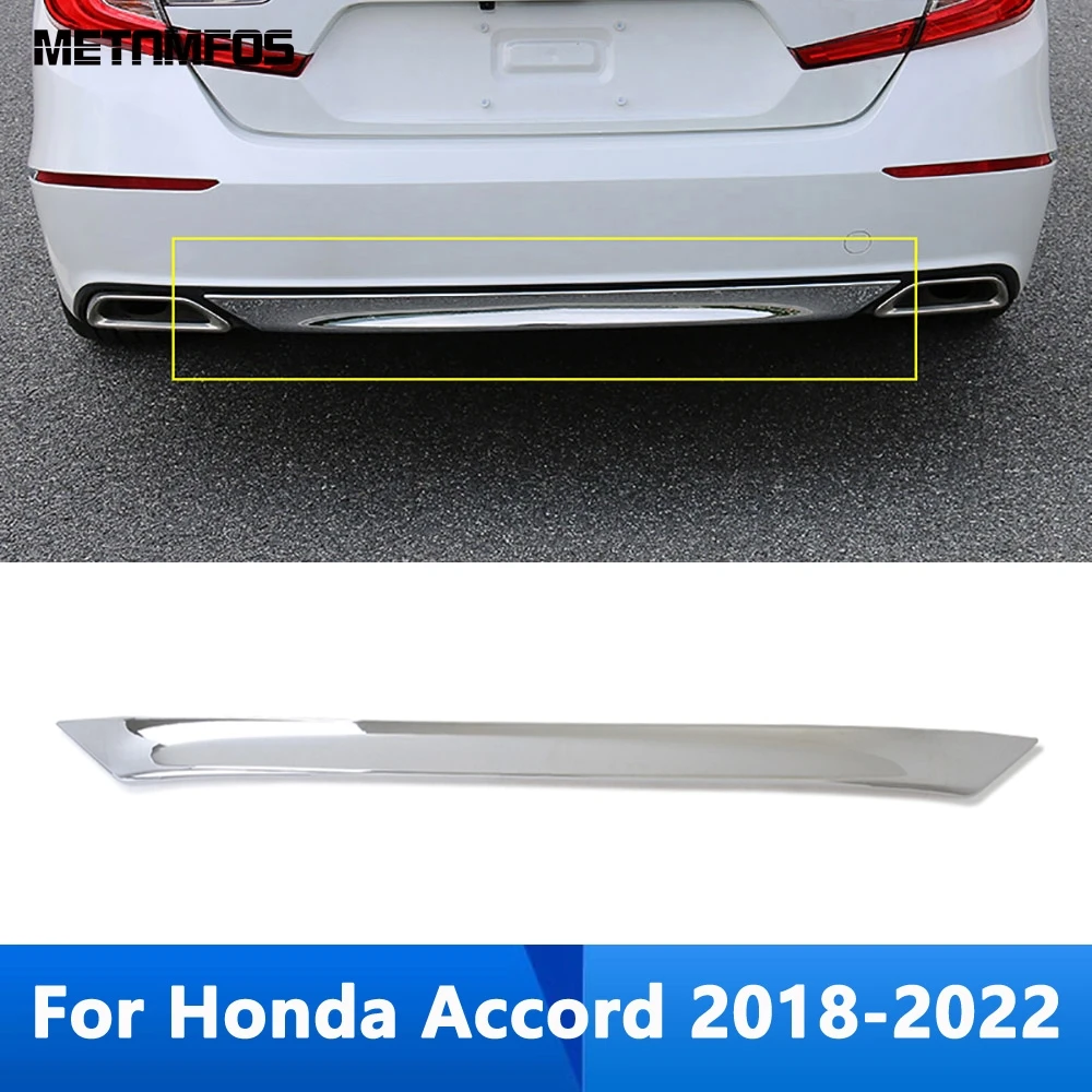 For-Honda-Accord-2018-2020-2021-2022-Chrome-Rear-Lower-Bumper-Lip-Trim ...