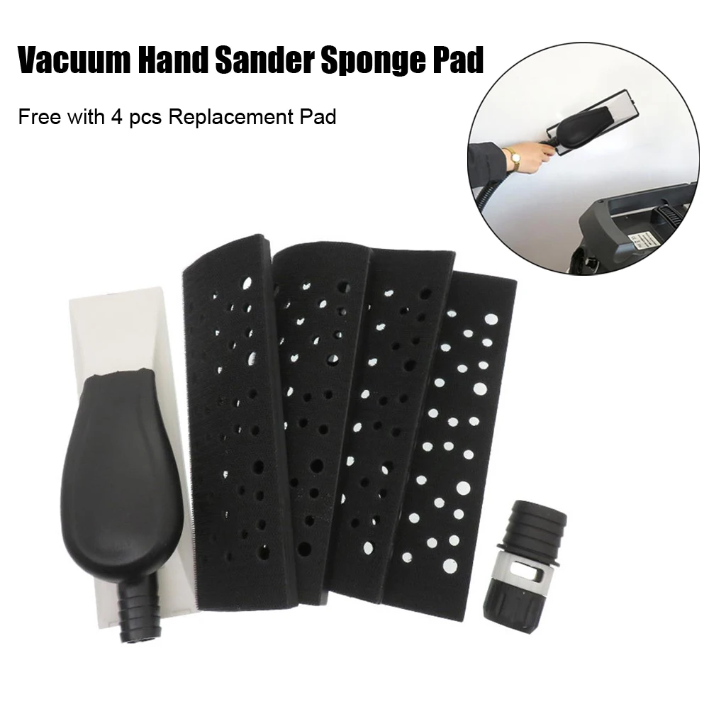 200-x-70mm-Sanding-Block-Vacuum-Hand-Sander-Sponge-Pad-Dust-Free-with-4 ...