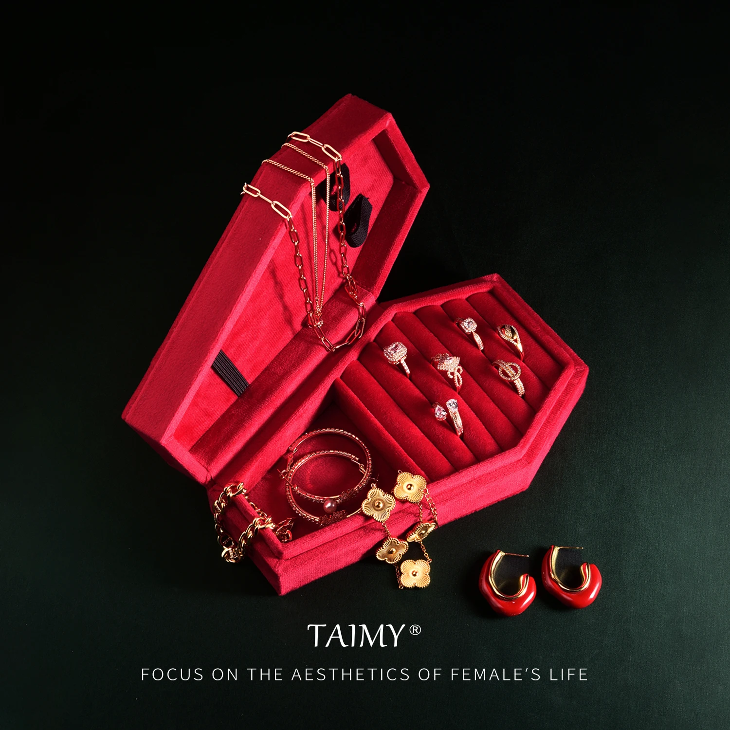 TAIMY-joyero-de-terciopelo-con-forma-de-ata-d-de-estilo-g-tico-caja-de ...