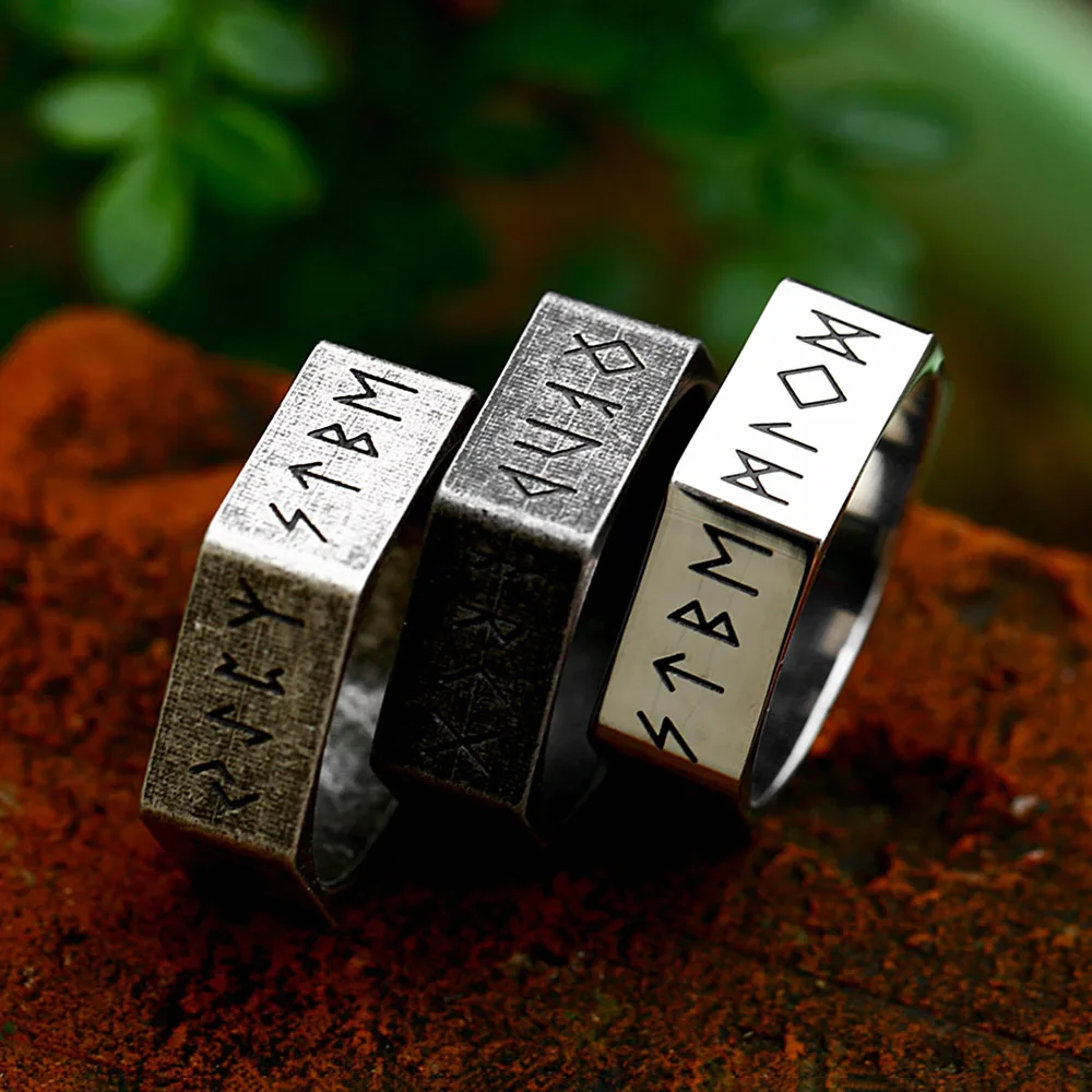 New-Design-Nordic-Viking-Runes-Ring-For-Men-Women-316L-Stainless-Steel ...