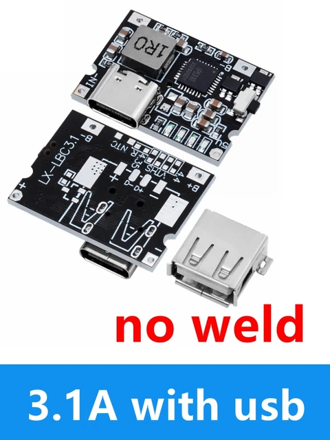 Type-C USB 5V 3.1A Boost Converter Step-Up Power Module IP5310 Mobile ...