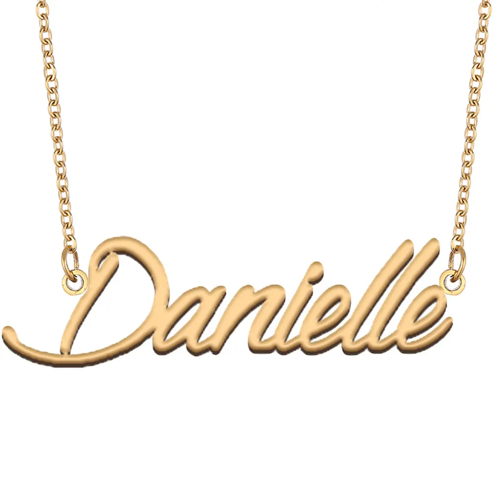 Danielle-Name-Necklace-for-Women-Girl-Pendant-Nameplate-Charm-Stainless ...