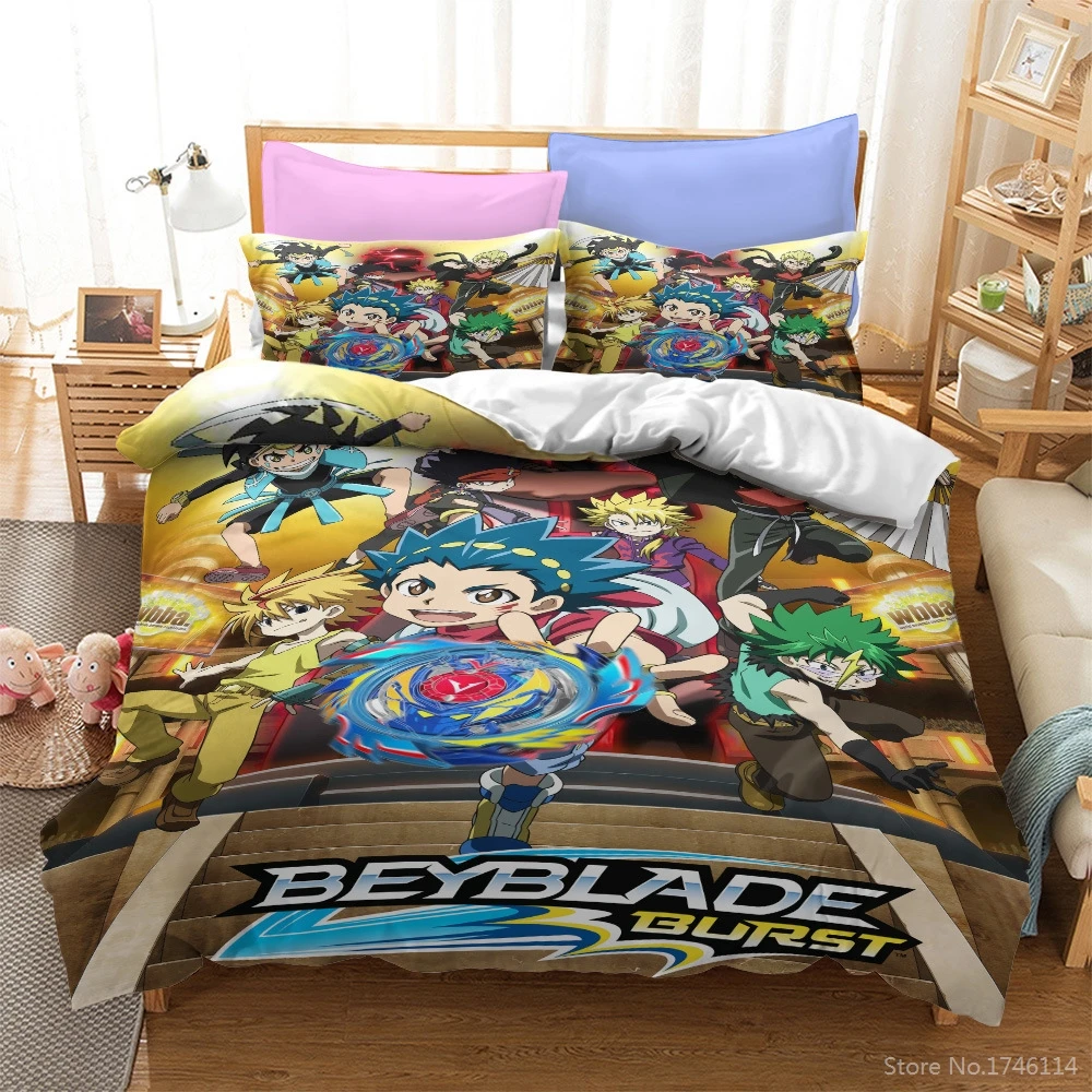 3D-Cartoon-Beyblade-Burst-Bedding-Set-Queen-King-Size-Soft-Duvet-Cover ...