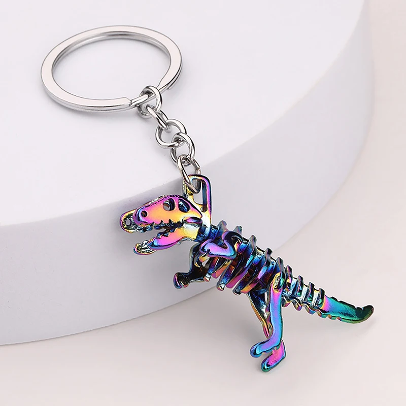 Alloy-Colorful-Skeleton-Dinosaur-Key-Chain-Holiday-Gift-Pendant-Cartoon ...