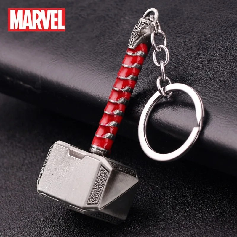Marvel Thor Mjolnir Keychain The God of Thunder Avengers Cartoon Key ...
