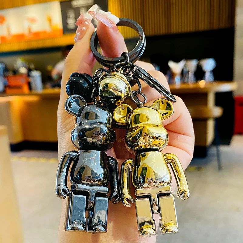 Bearbrick-Bear-brick-Action-Figures-BB-PVC-DIY-Keychain-keyring-Pendant ...