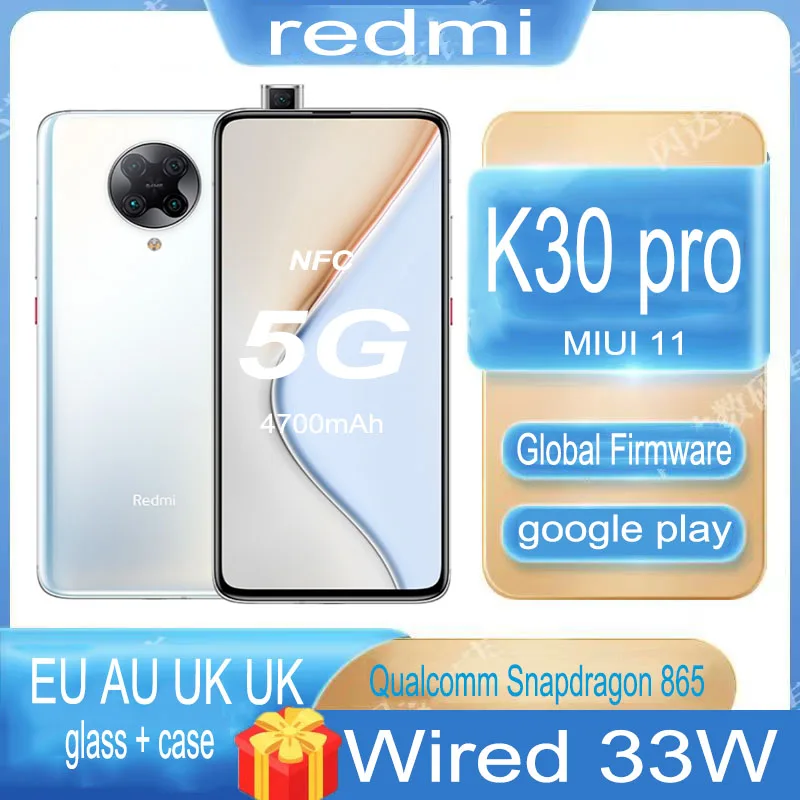 global version celular Smartphone Redmi K30 Pro 5G Xiaomi Full Curved ...