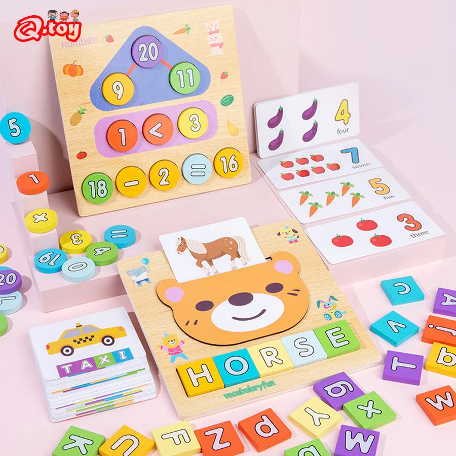 Montessori Learning Education Toys Digital Clock Time Learning Letter ...