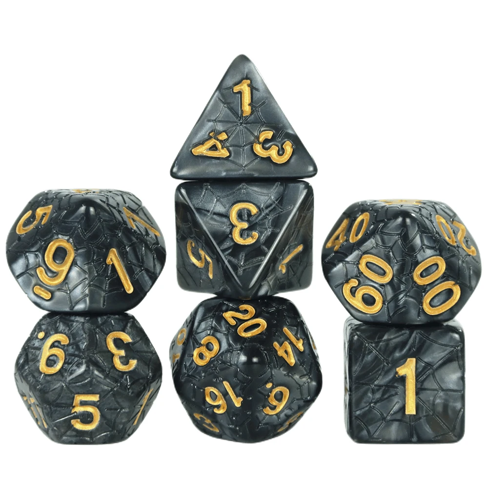 Polyhedral-Dice-Set-Amazing-Spider-Web-RPG-Dice-Perfect-for-DND-Board ...
