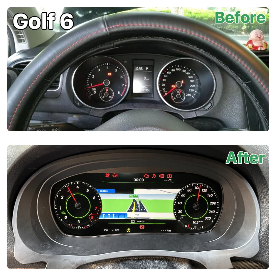 GreenYi 12.5 Inch LCD Dashboard Panel Virtual Instrument Cluster ...