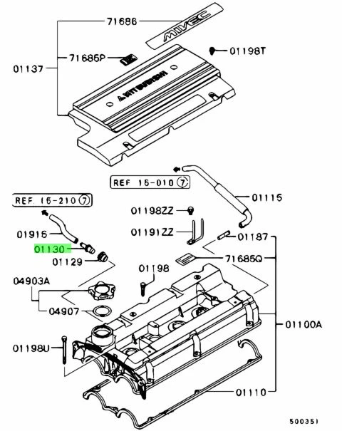Mitsubishi Valve Cover Breather Fitting DSM Evo 4-9, 56% OFF