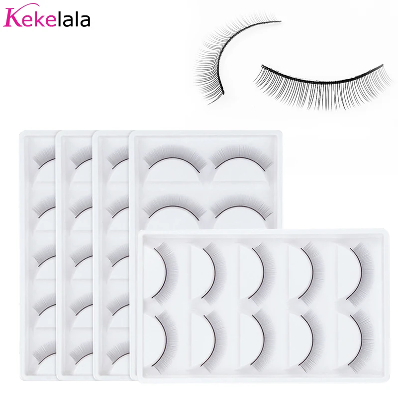 5/10/25 Pairs Practice False Strip Eyelashes Natural Training Lashes ...