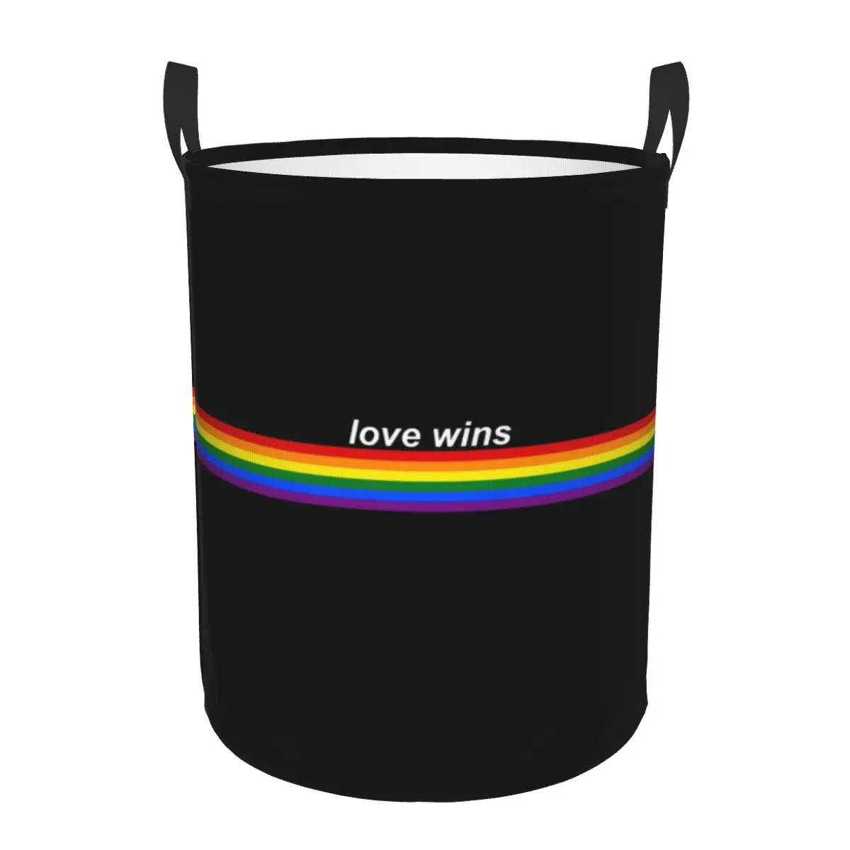 Custom-Love-Wins-Pride-Stripe-Laundry-Hamper-Large-Storage-Basket-GLBT ...
