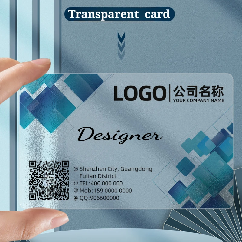 Personalized Business Card 200 Pieces/lot Transparent PVC Plastic Card ...
