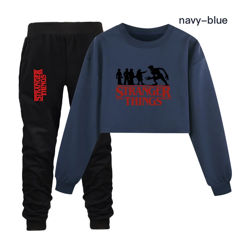 Stranger Things 4 Print Loose Clothing Set Autumn Fashion Hoodies ...