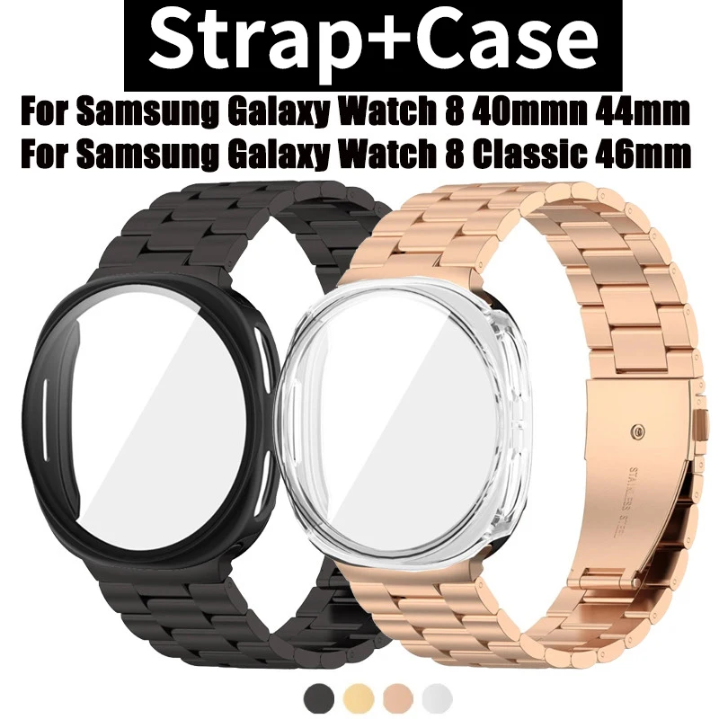 Stainless Steel Watchband + Full Coverage PC Case for Samsung Galaxy ...