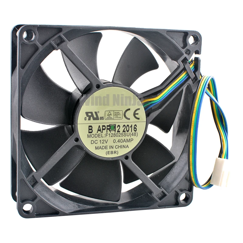 F128025SU-8cm-80mm-fan-80x80x25mm-DC12V-0-40A-4pin-4400rpm-High-speed ...