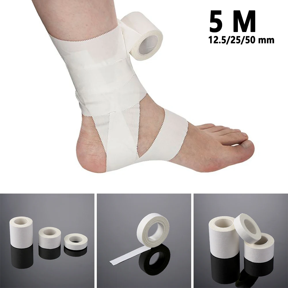 5-M-Medical-Waterproof-Cotton-White-Adhesive-Tape-Strain-Injury-Care ...