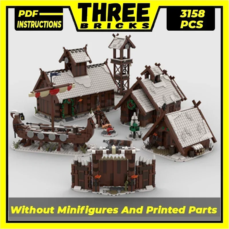 Moc-Building-Bricks-Nordic-Street-View-Model-Winter-Viking-Village ...