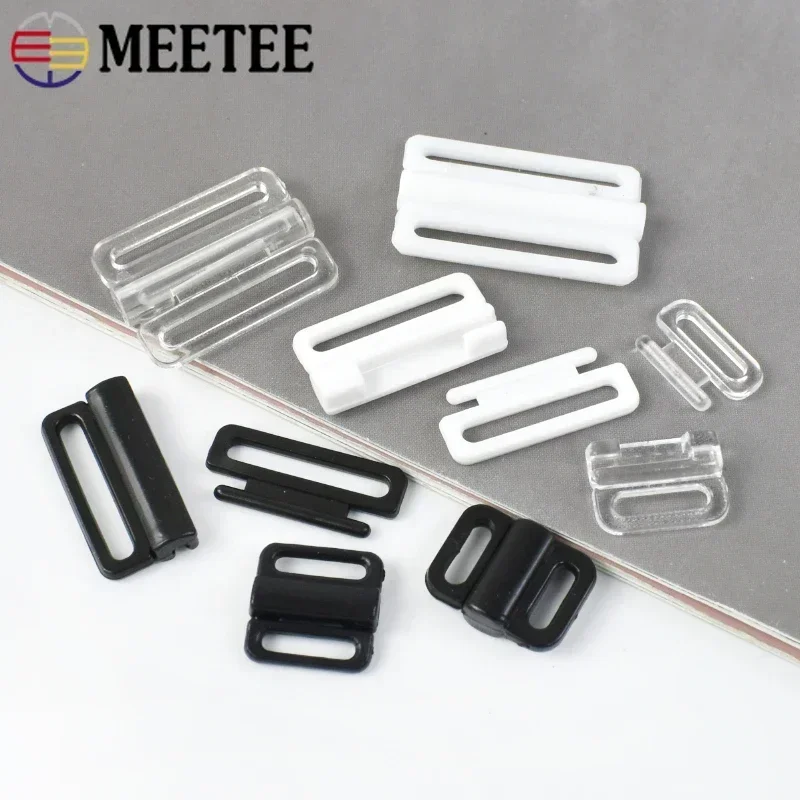 100Sets Swimsuit Clasp 8-25mm Plastic Buckle for Bra Strap Hook ...