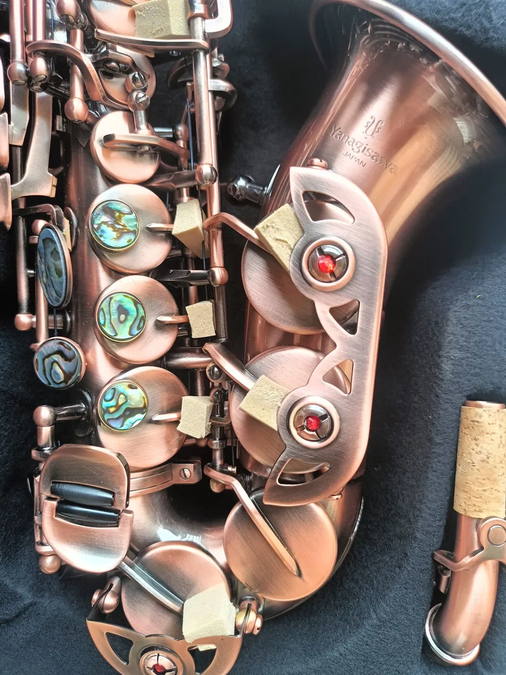 New-Curved-Soprano-Saxophone-S-991-Red-Antique-copper-ProfessionalSax ...