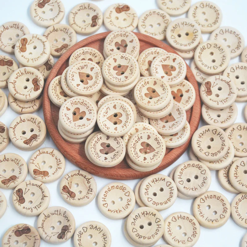 DIY-Wood-Buttons-Sewing-Accessories-Wooden-Craft-Supplies-Clothing ...
