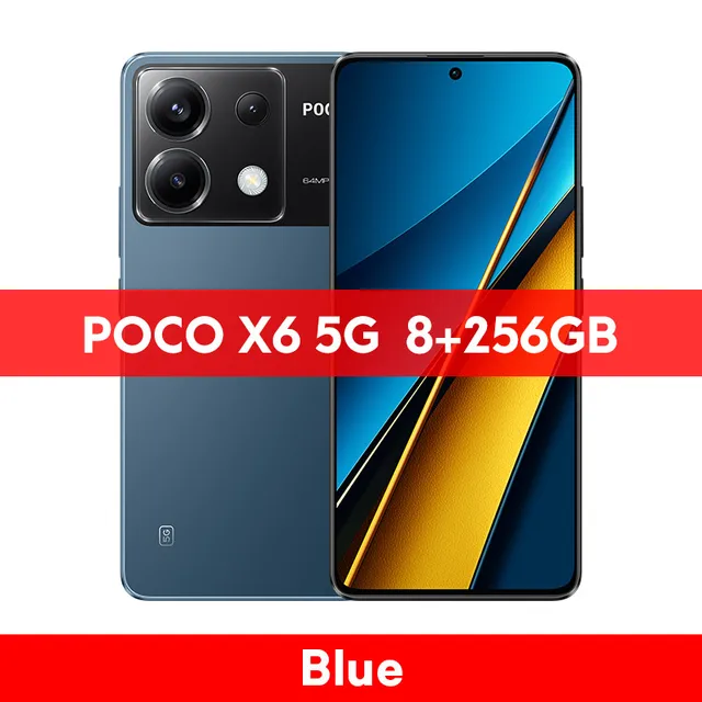 POCO X6 5G Global Version Smartphone NFC Snapdragon 7s Gen 2 120Hz Flow ...