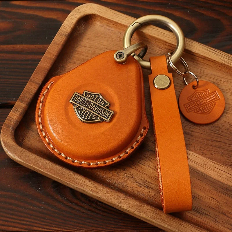 Couro-Handmade-Key-Case-Adequado-para-Harley-Motocicleta-Retro-Key-Pack ...
