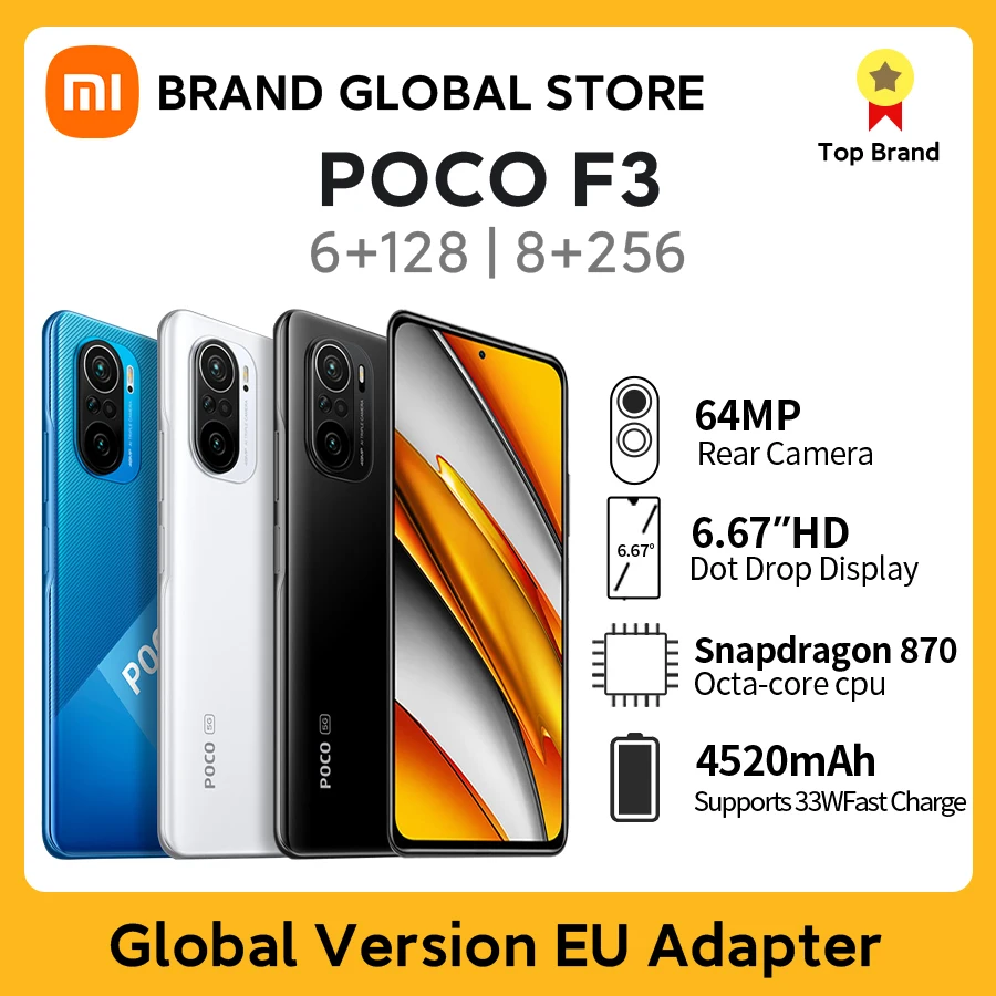 POCO-F3-Global-Version-6GB-128GB-8GB-256GB-Xiaomi-SmartPhone-5G ...