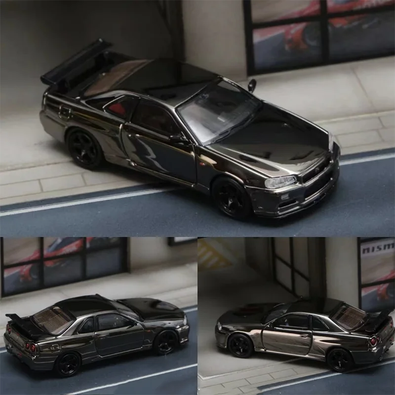 Diecast-1-64-Scale-GTR-R34-Sports-Car-Alloy-Simulation-Car-Model ...