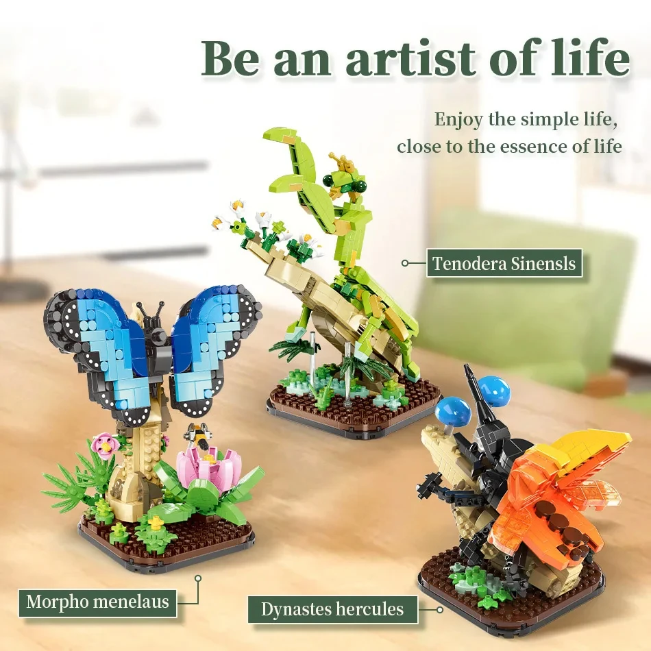 Insect-World-Series-Ornament-Building-Block-Toys-Butterfly-Insect ...