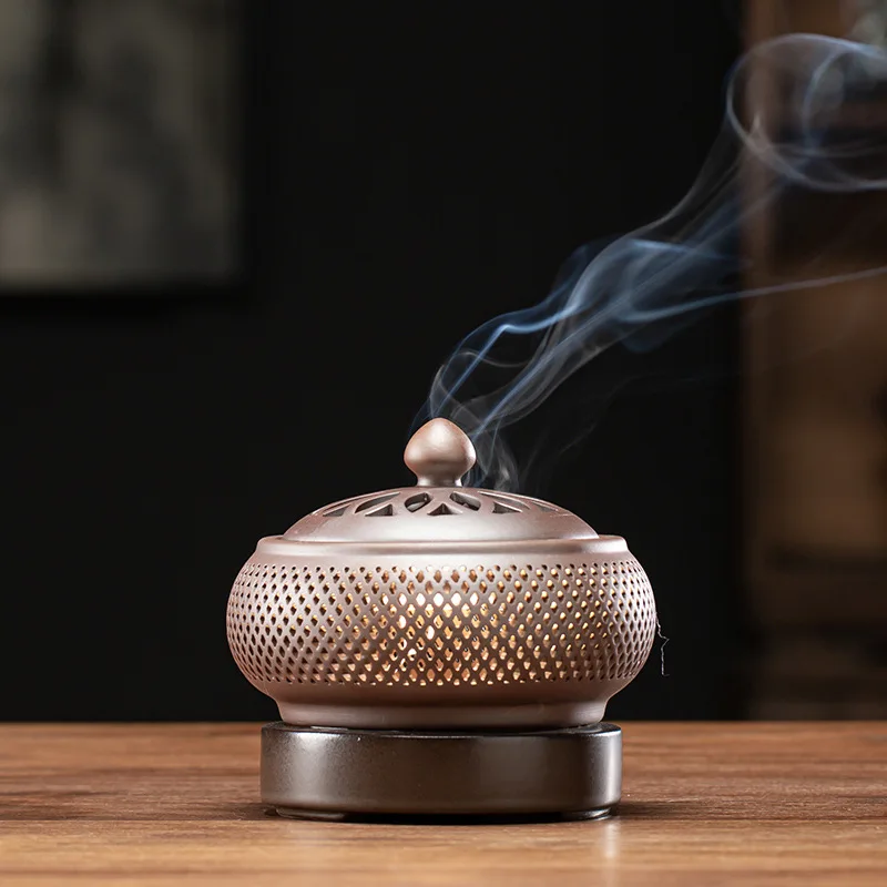Sandalwood Timed Electronic Incense Burner Set 110V/220V OUD Essential ...