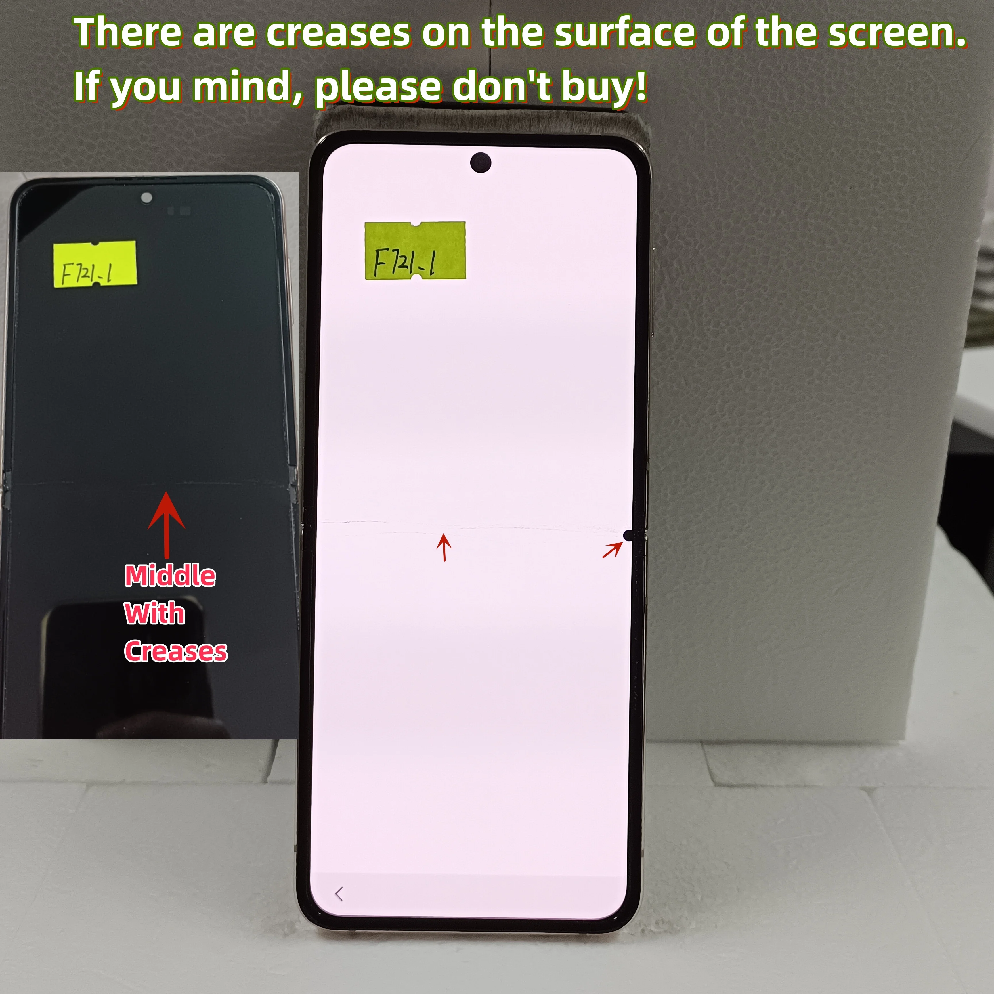6-7-AMOLED-For-Samsung-Z-Flip4-LCD-Display-Touch-Screen-With-defects ...
