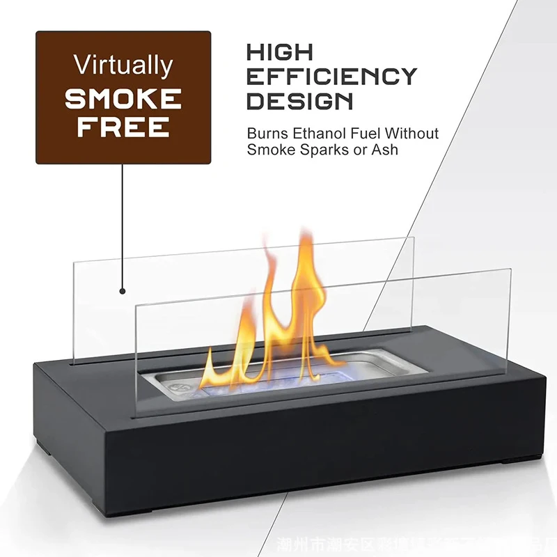 Home-Rectangular-Bioethanol-Fireplace-Portable-Desktop-Metal-Stove ...